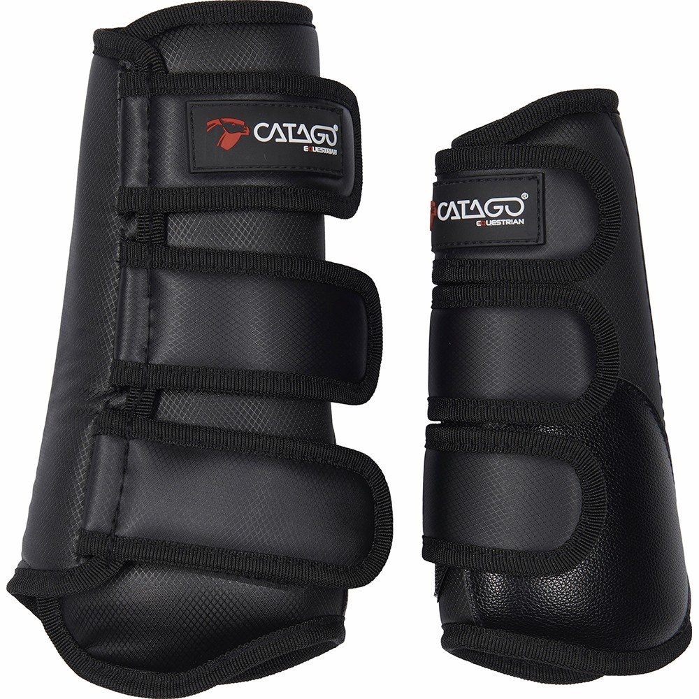 Catago Dressage Boots - Black - Brushing & Tendon Boots - Unicorn Saddlery
