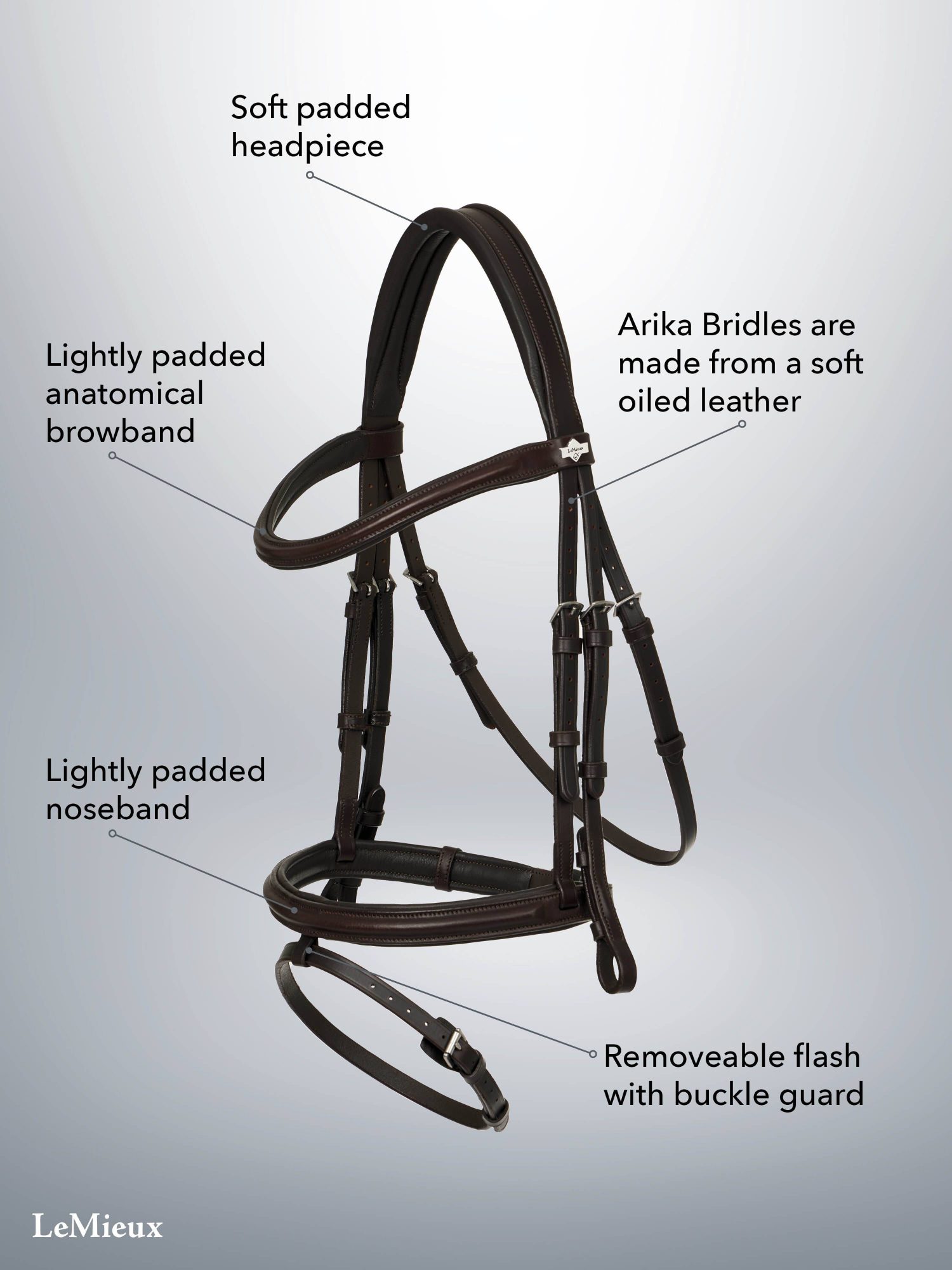 LeMieux Arika Flash Bridle - Bridles - Unicorn Saddlery