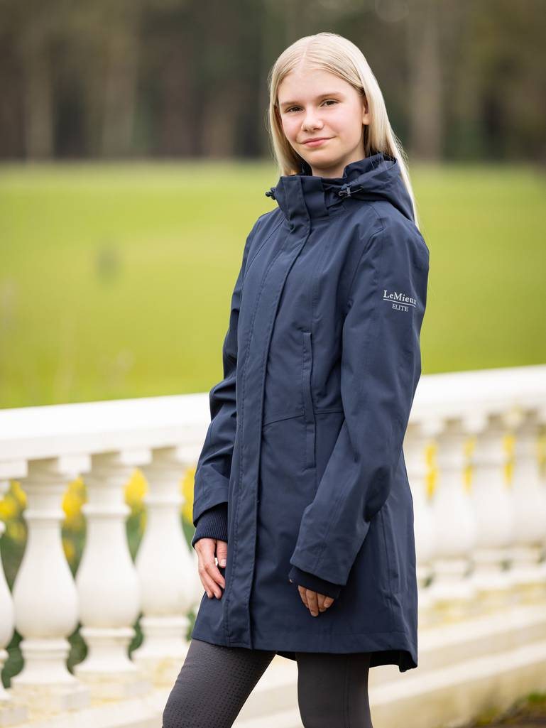 LeMieux Junior Pro Waterproof Coat - Navy - Childrens Coats & Jackets ...